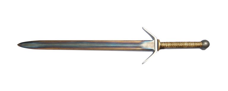 A tempered sword. Made of 5160 carbon steel the edge has been tempered ...